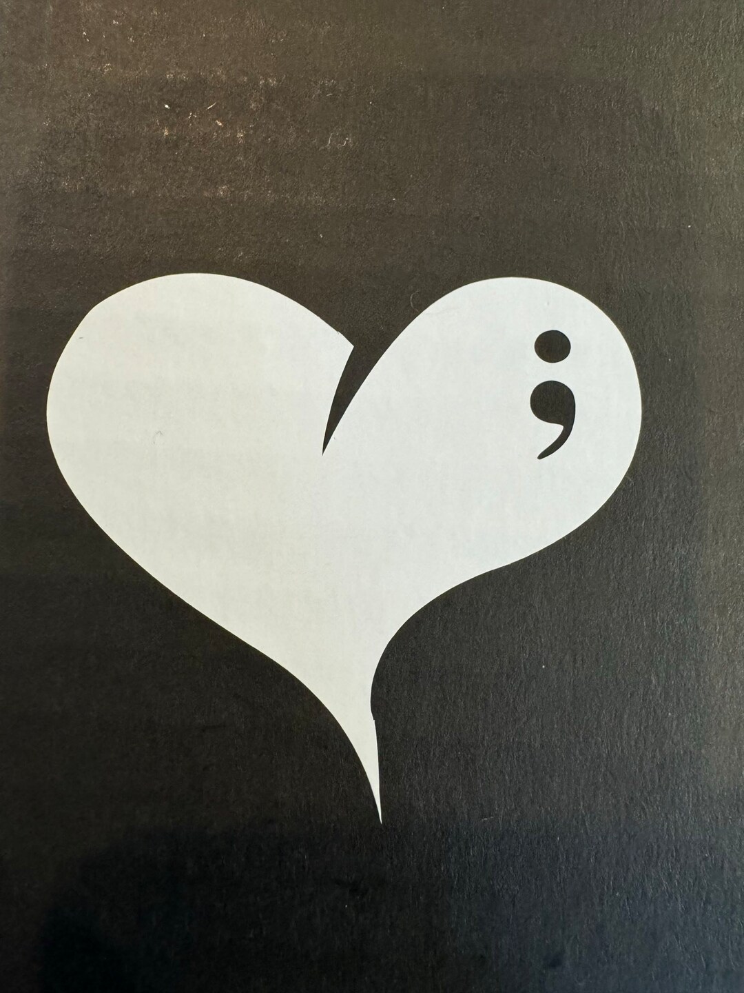 Mental Health Awareness - Heart With Semi-colon - Etsy