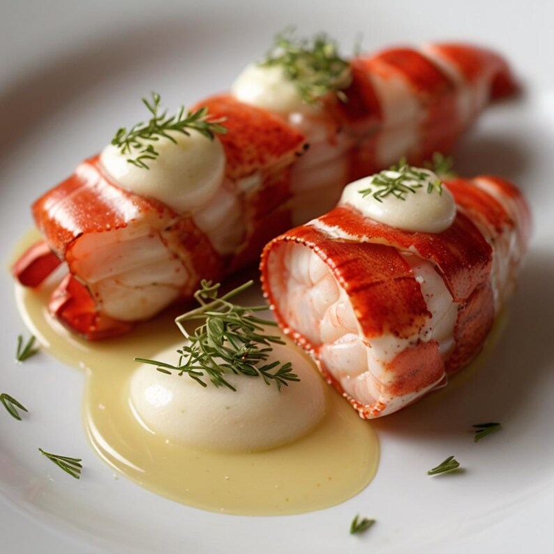 Sous Vide Lobster With Truffle Foam, Edible Flowers, and Champagne ...