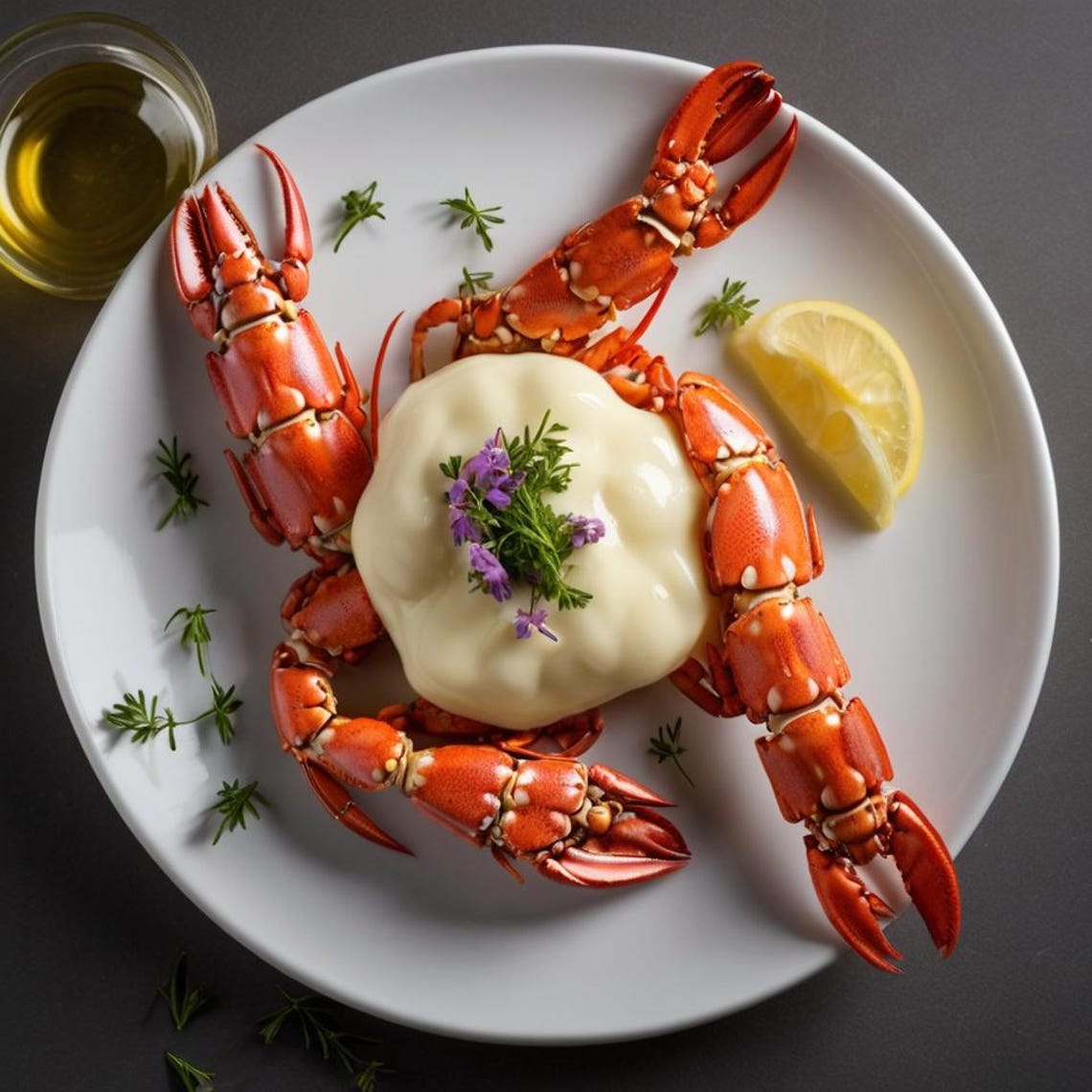 Sous Vide Lobster With Truffle Foam, Edible Flowers, and Champagne ...