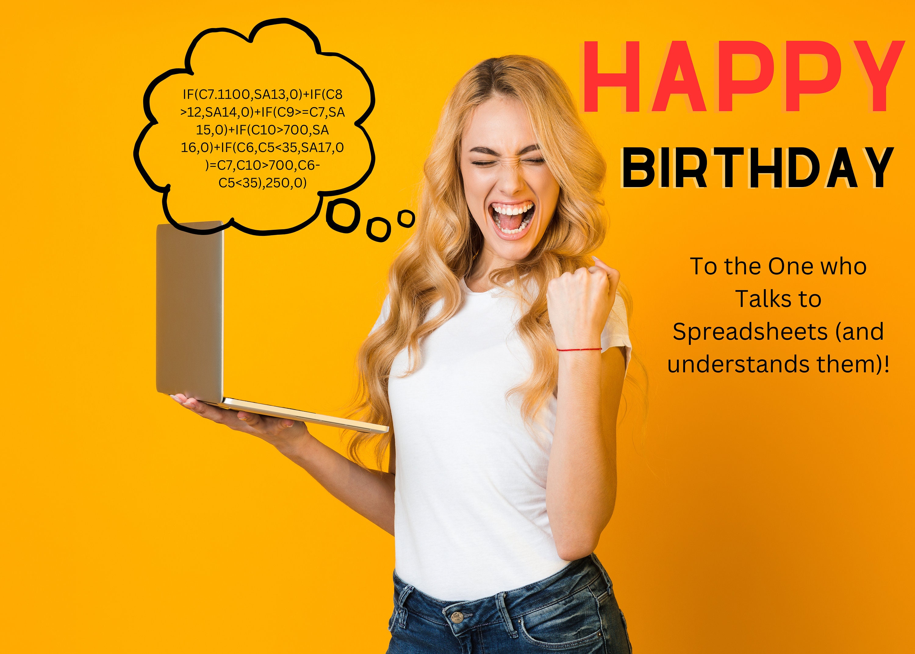 Employee Birthday Card - the Spreadsheet Whisperer - Funny, Singing ...