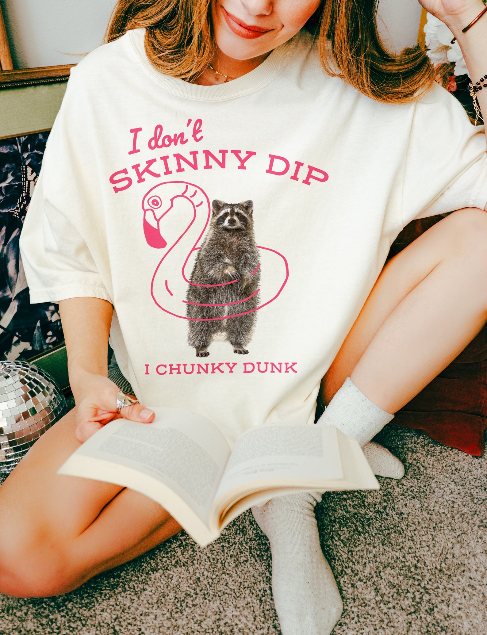 I Dont Skinny Dip I Chunky Dunk - Raccoon, Raccoon Shirt, Cringe Shirt ...