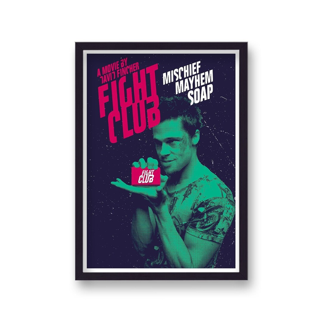 Fight Club Tyler Durden Screen Print Movie Poster - Etsy