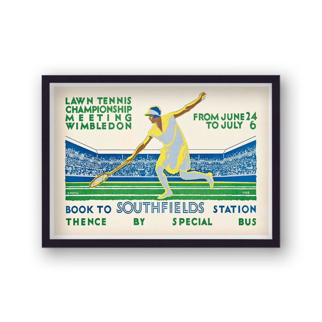 Vintage London Transport Wimbledon Tennis Southfields No2 Print - Etsy