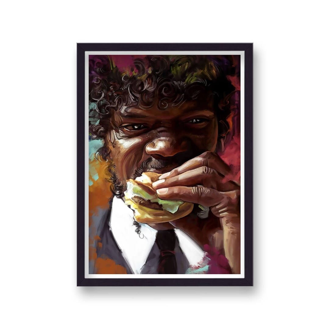 Pulp Fiction Jules Eating Big Kahuna Burger Movie Poster - Etsy