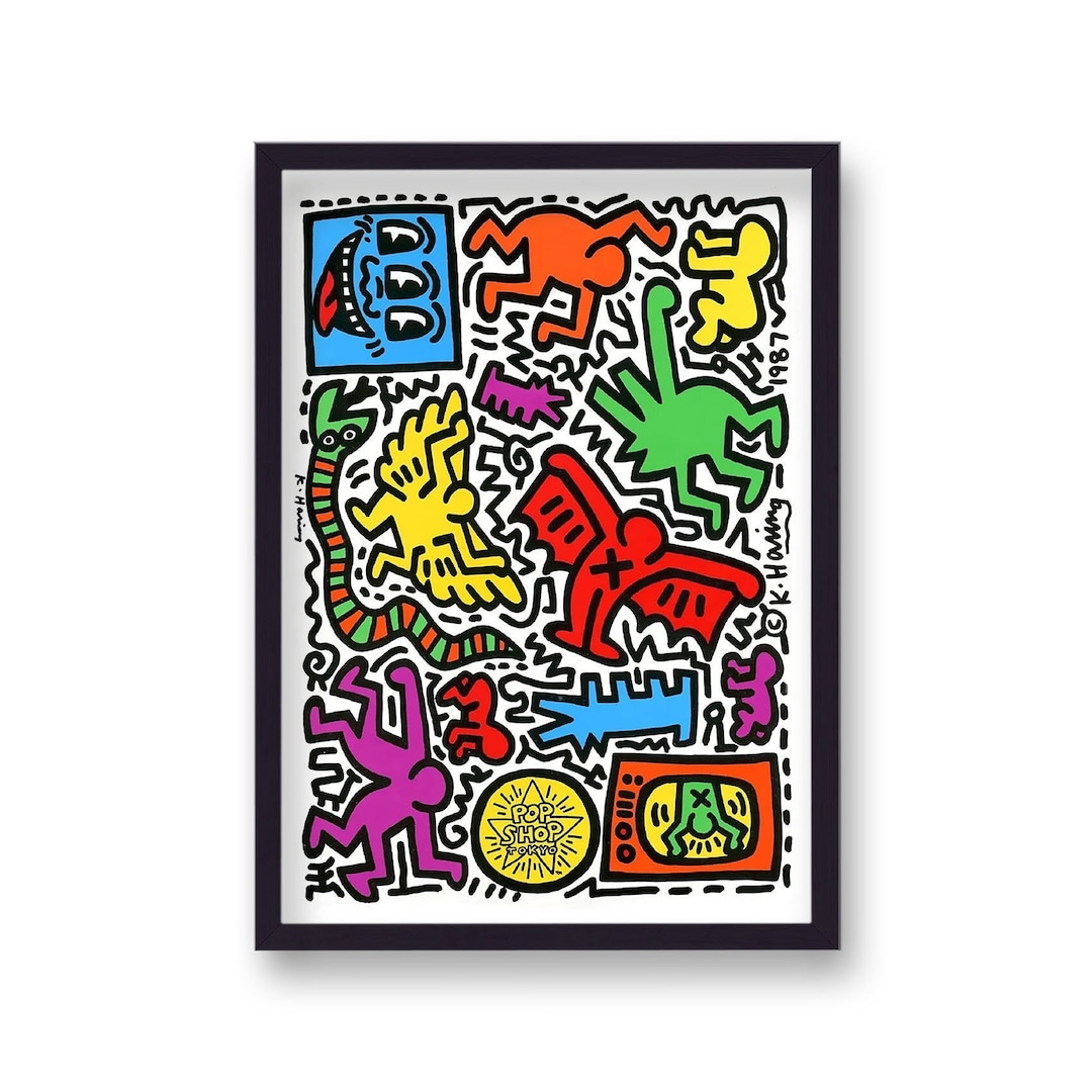 Keith Haring Pop Shop Tokyo Figure Collage - Etsy