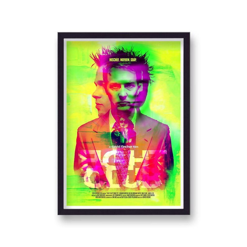 Fight Club Psychedelic Movie Poster - Home Decor - Wall Art - Etsy