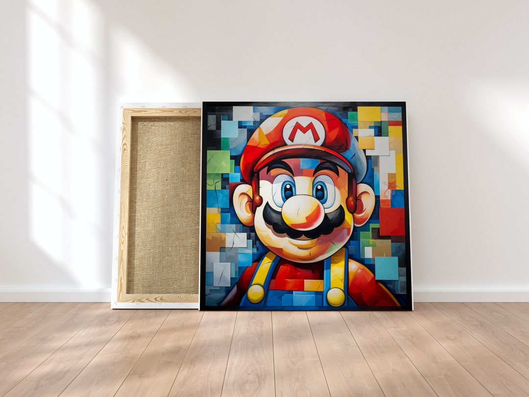 Cartoon Super Mario Poster Piet Mondrian Van Gogh Print - Etsy UK