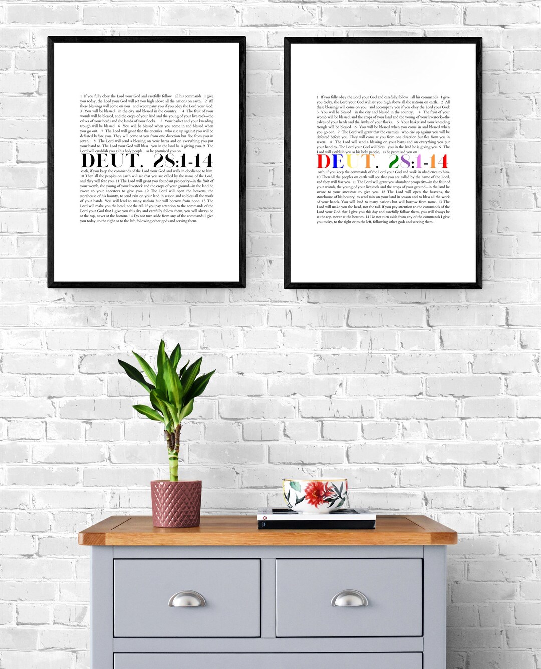 Bible Verse Wall Art Framed Bible Verse Inspirational Poster - Etsy