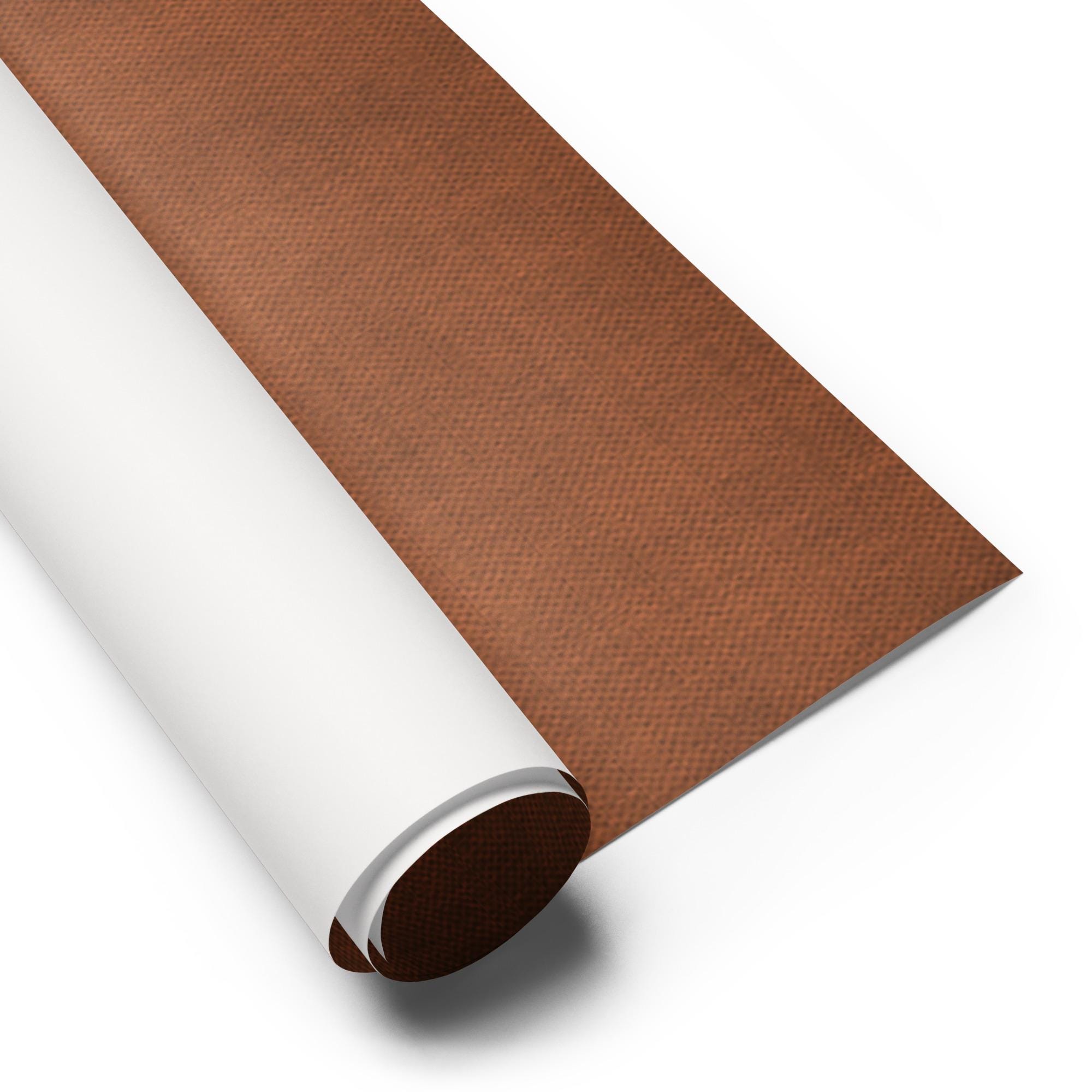 Elegant Chocolate Brown Kraft Wrapping Paper With Cream Ribbon ...