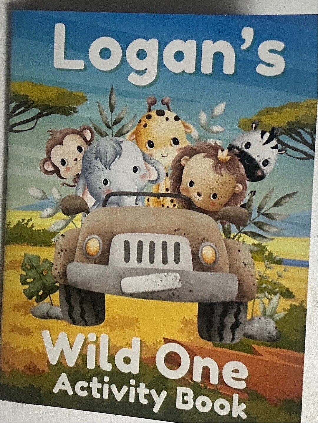 Activity Book Birthday Book Safari Birthday Activity Wild One Coloring ...