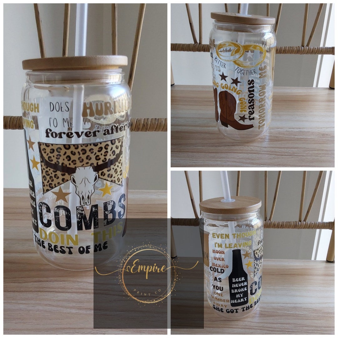 Luke Combs Libby Glass beer Can Glass - Etsy Australia
