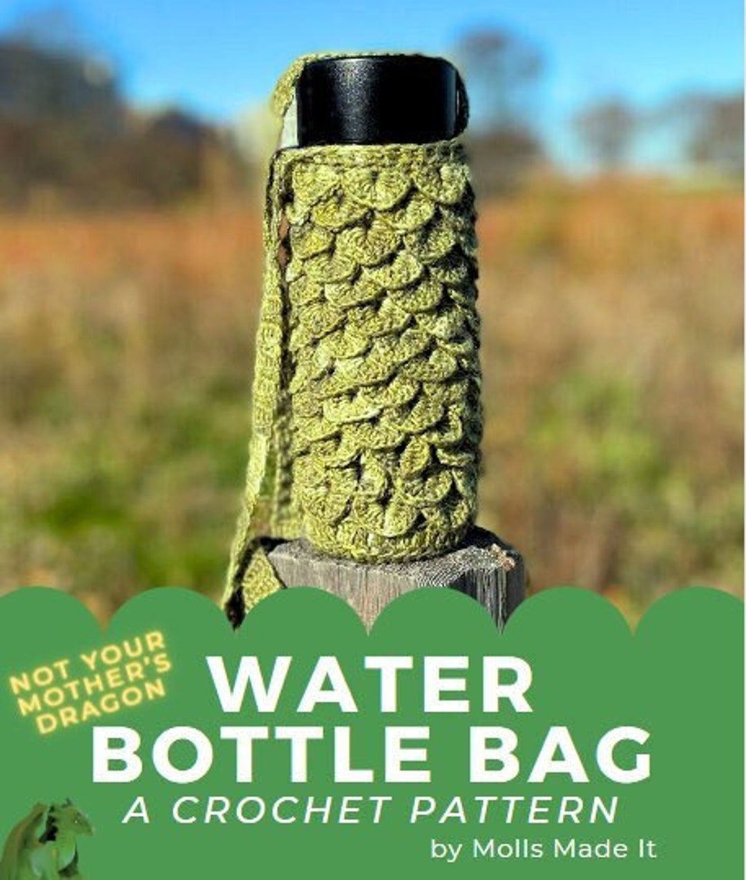 NYM Dragon Water Bottle Bag - Crochet Pattern Download - Etsy