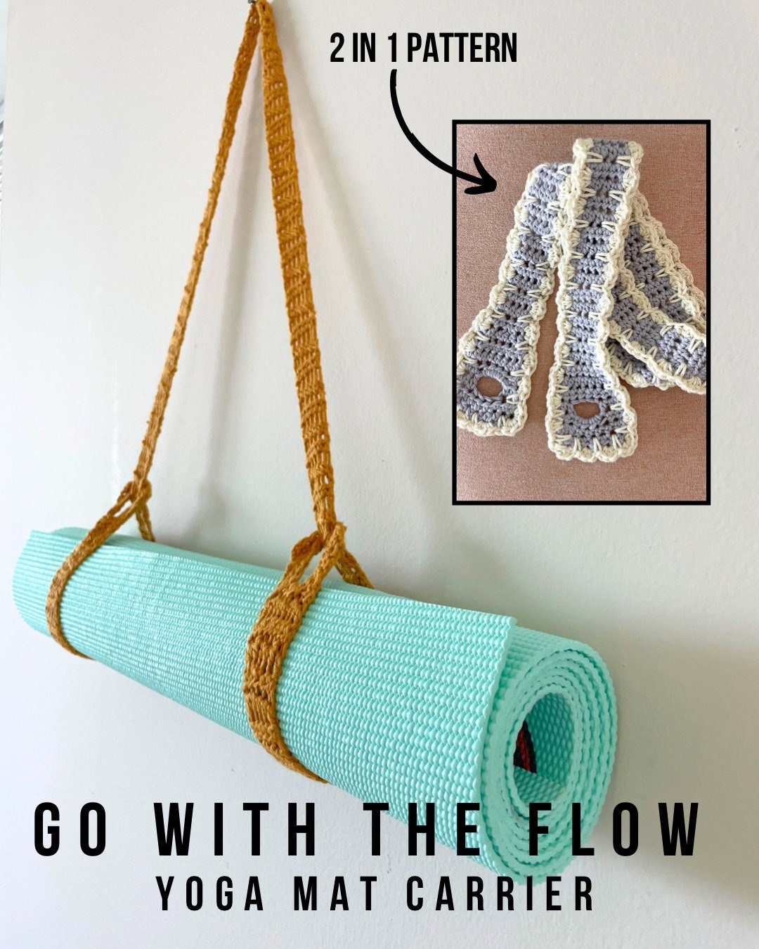 Crochet Pattern - Go With the Flow Yoga Mat Carrier - Etsy