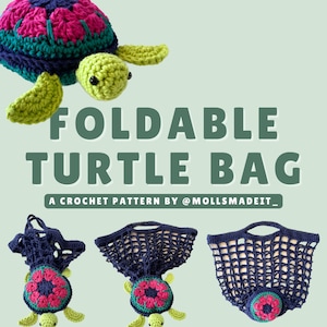 Foldable Turtle Bag - PDF Crochet Pattern - Etsy