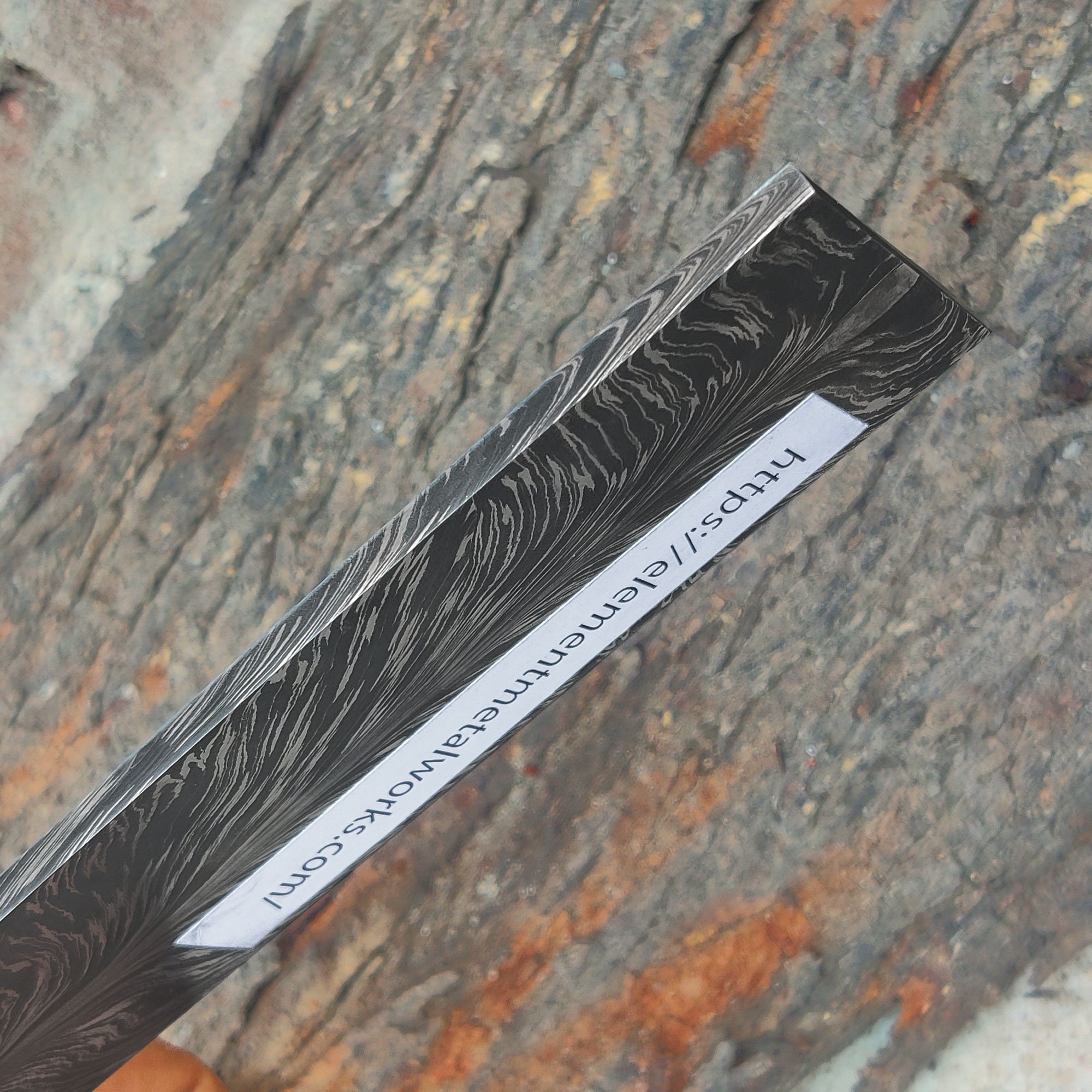 Damascus Steel Custom Handmade Feather Patter Blank Billet for Making ...