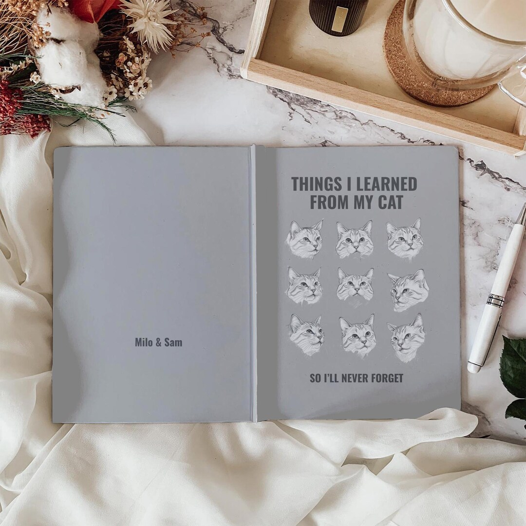 Custom Cat Journal, Cat Lover Gift, Pet Parent Humor, Feline Friend ...