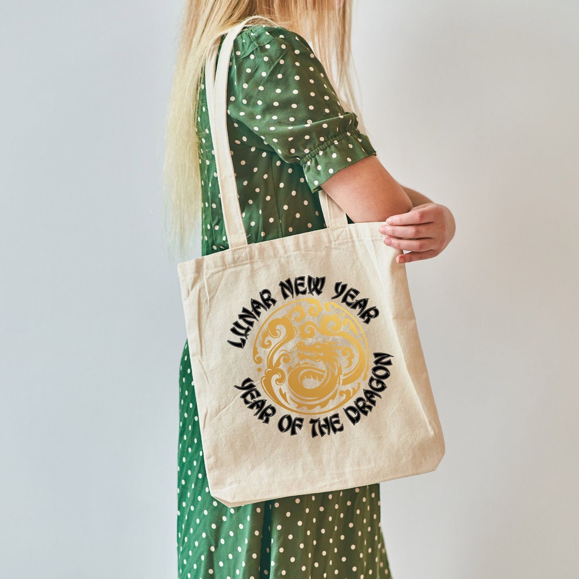 2024 Chinese New Year of the Dragon Chinese Zodiac Lunar New Year Tote ...