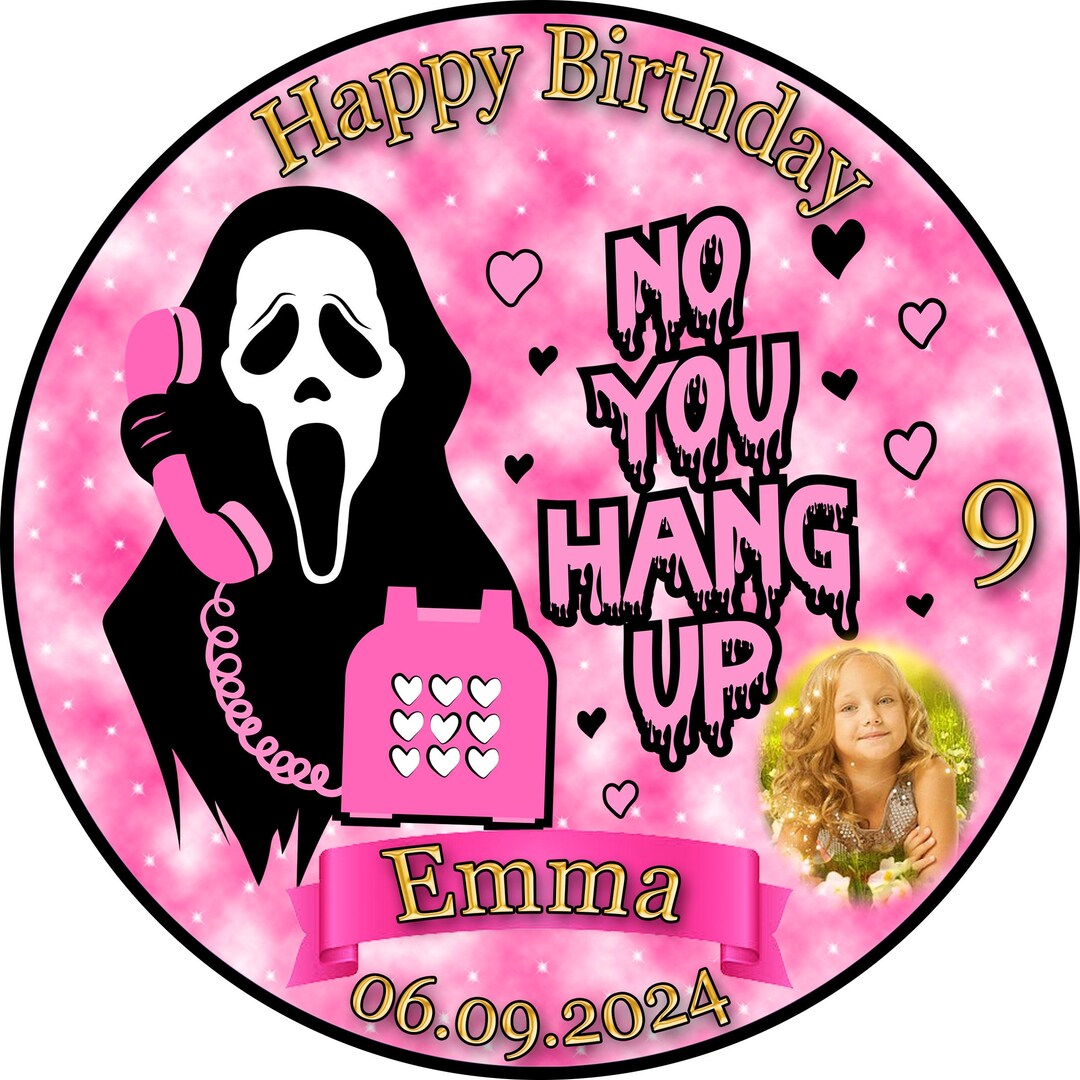 Cake Topper Photo Cake Cake Image Birthday Halloween Horror Scream ...