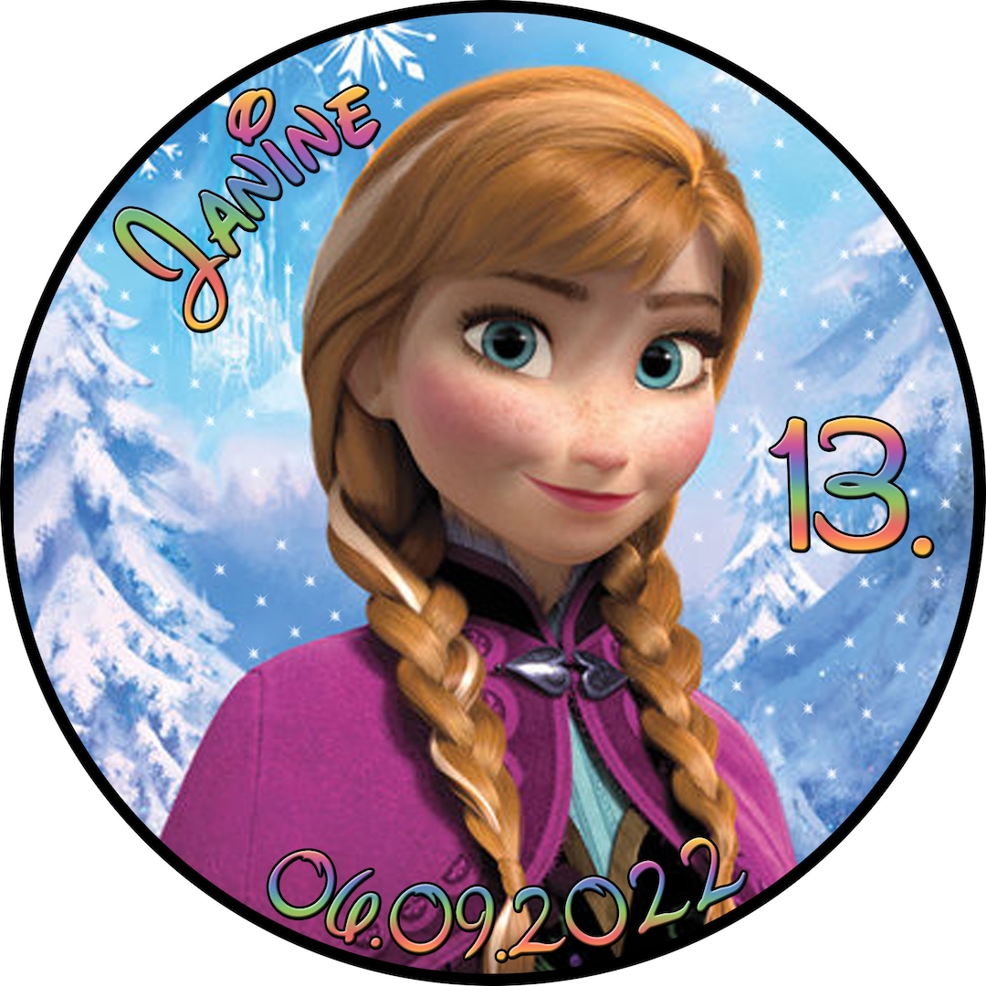 Cake Topper Photo Cake Cake Picture Children's Birthday Frozen Anna Ice ...