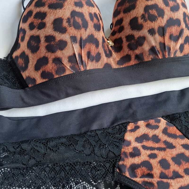 Leopard Lingerie - Etsy