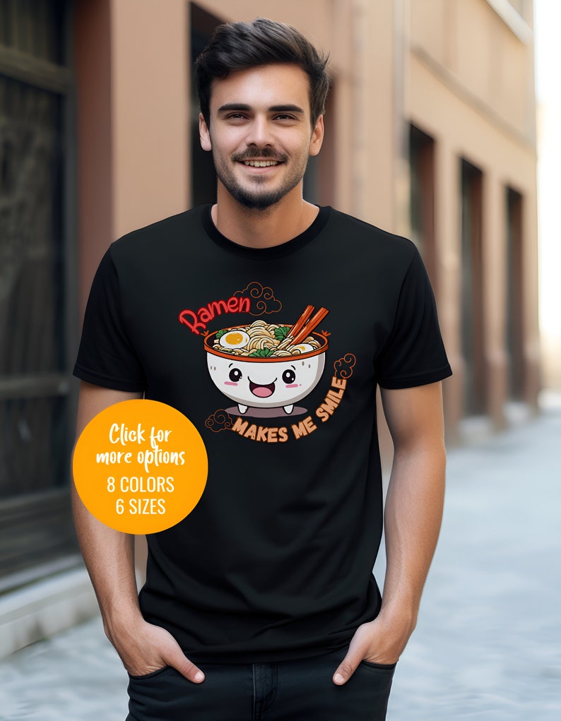 Funny Ramen Shirt, Cute Ramen Tee, Good Vibes T-shirt, Gift for Noodle ...