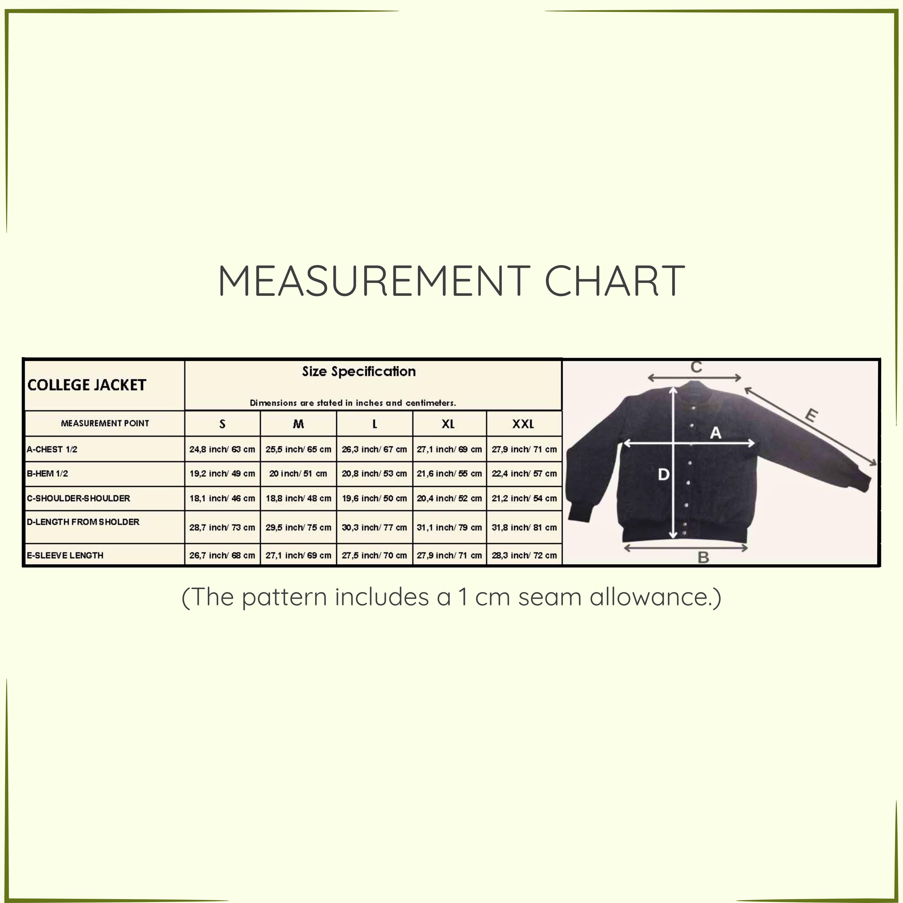 Varsity Bomber Jacket Sewing Pattern PDF | Womens S–XXL Sizes | Snap ...