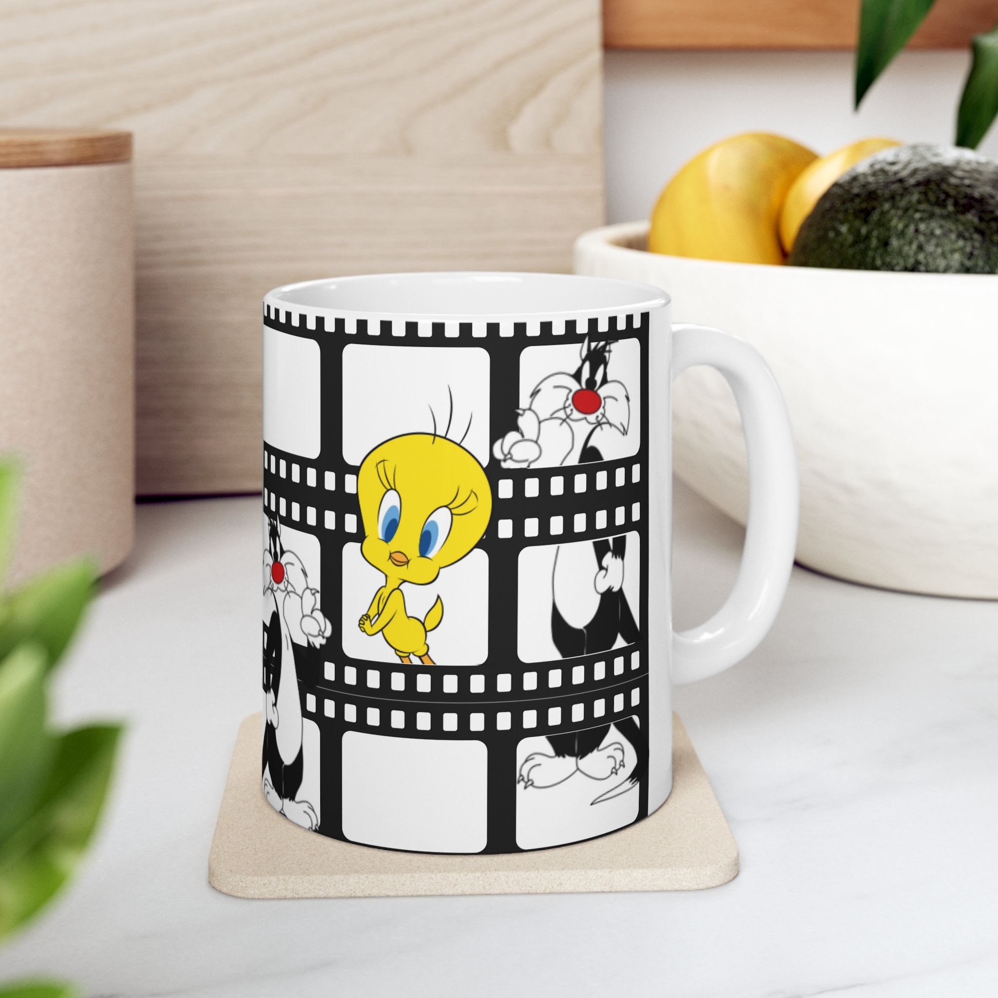 Looney Tunes Mug Tweety & Sylvester Drinkware Warner Bros - Etsy