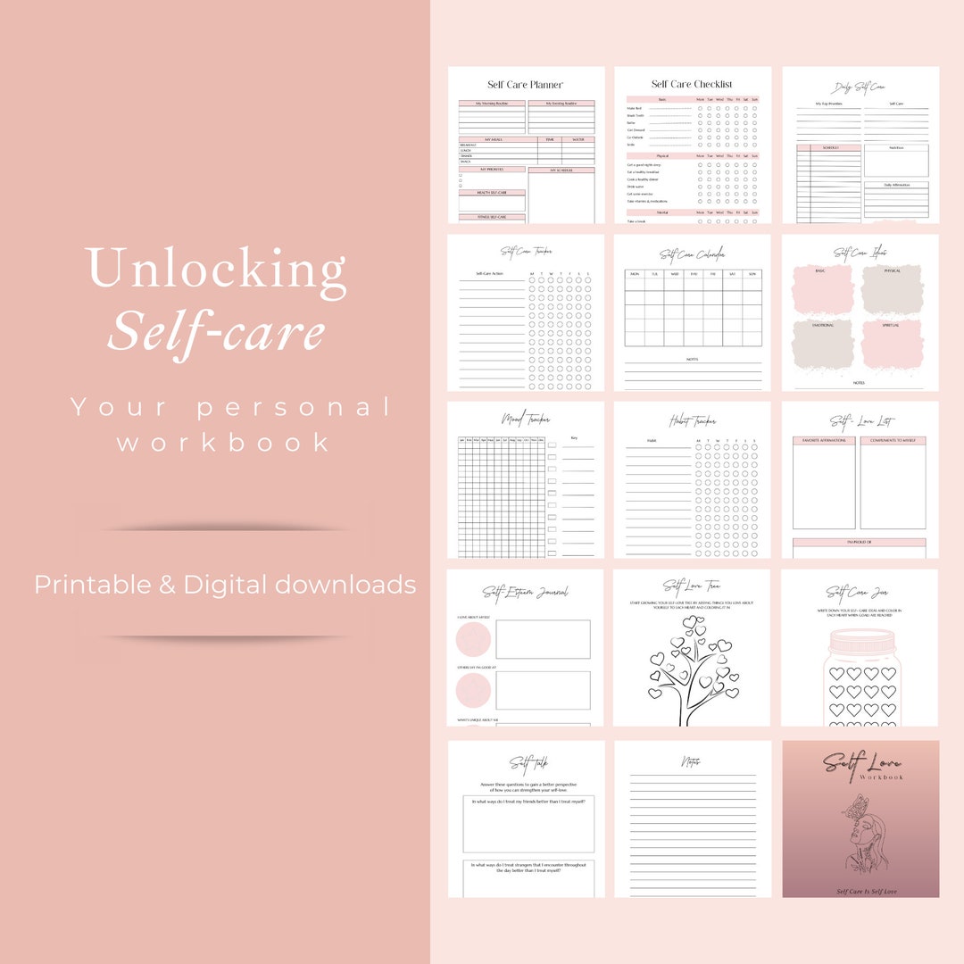 Self-love Workbook, Self-care Planner, Daily Tracker, Self-esteem ...
