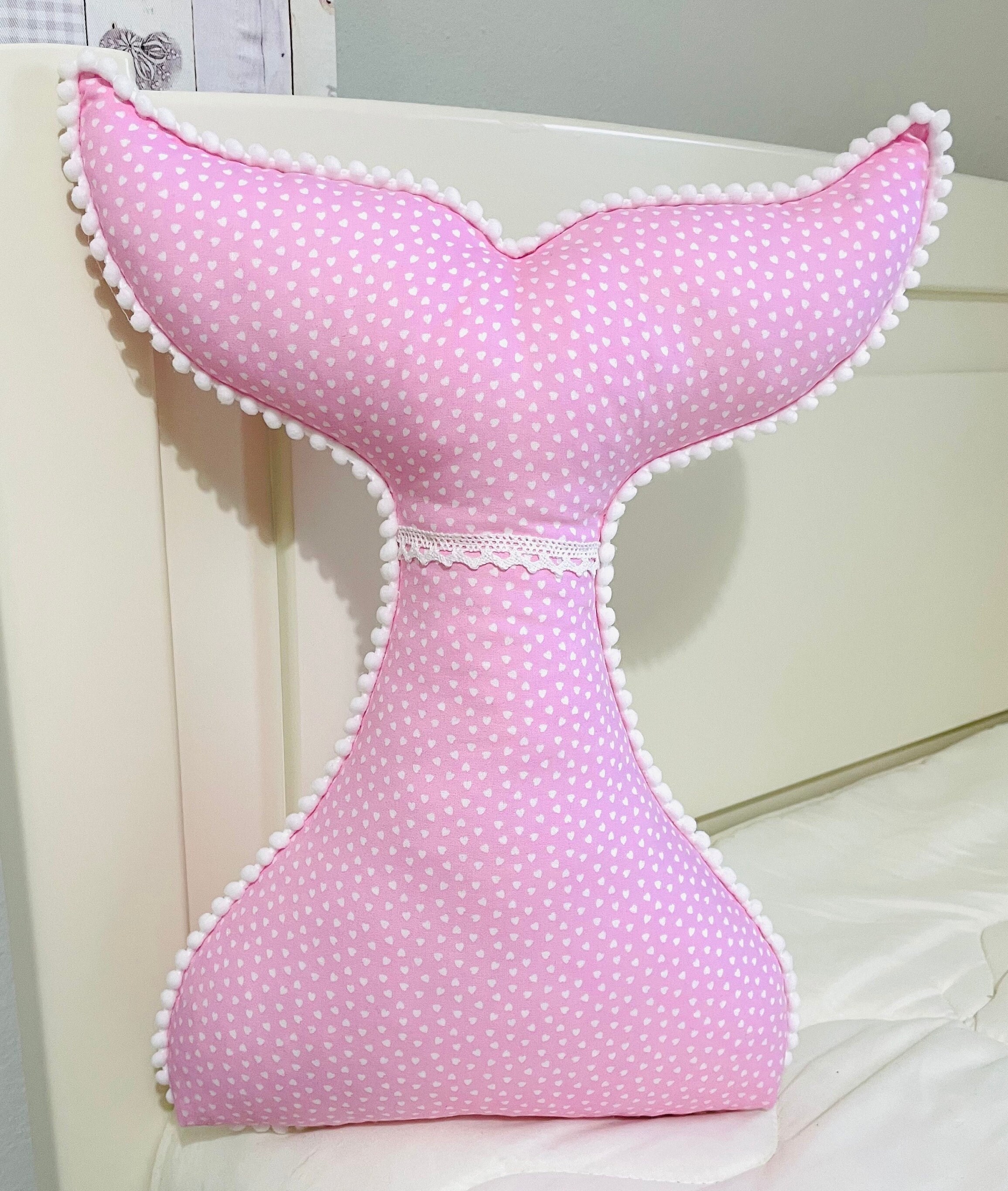 Mermaid Tail Pillow, Decorative Cushion for Girls Room Decor, Under the ...