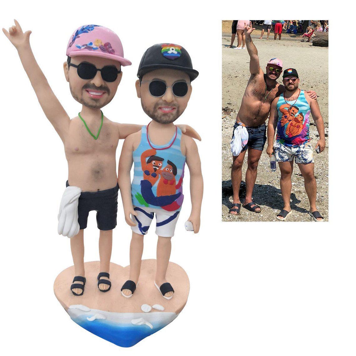 Fully Customizable 2 Person Custom Bobbleheads - Etsy Fully Customizable 2 Person Custom Bobbleheads - Etsy