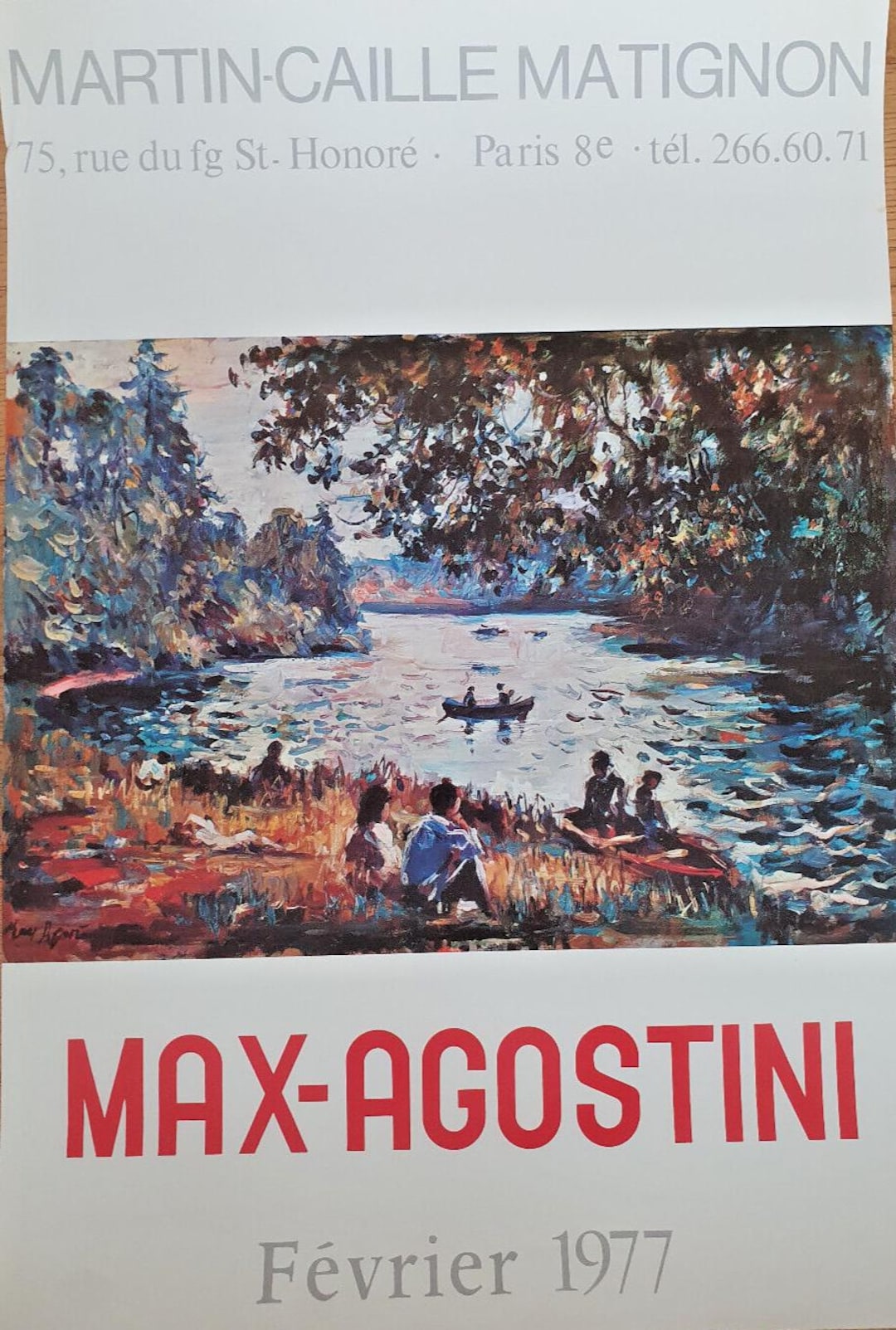 Max Agostini Original Exhibition Poster Matignon Paris 1977 - Etsy