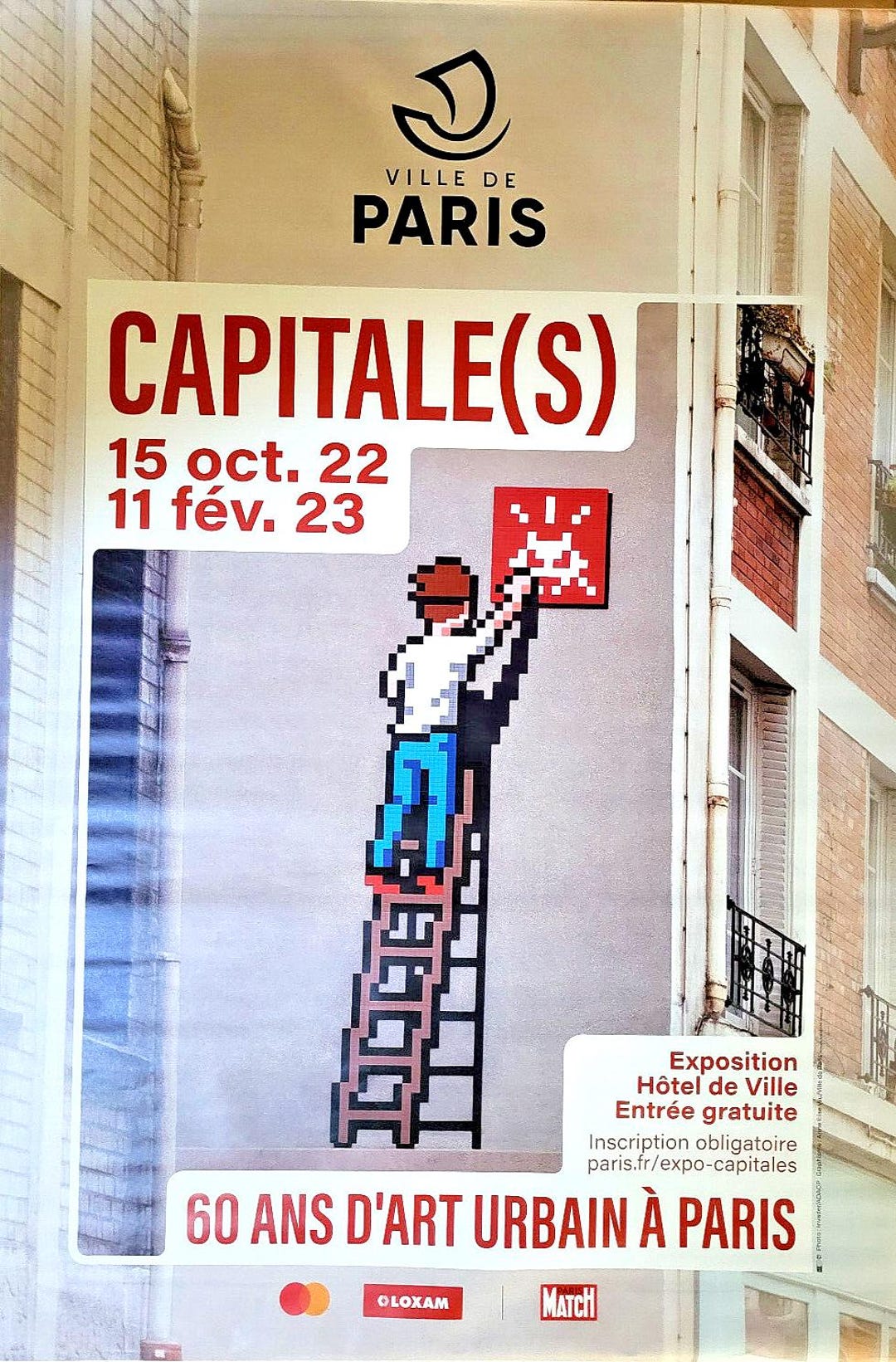 Space Invader - Original Exhibition Poster - Street Art - Paris - Giant ...