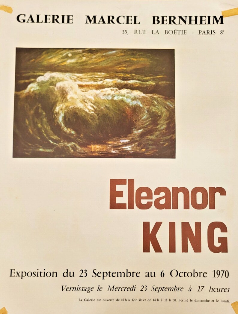 Eleanor King - Original Exhibition Poster - Marcel Bernheim Gallery Paris - 1970 - Etsy