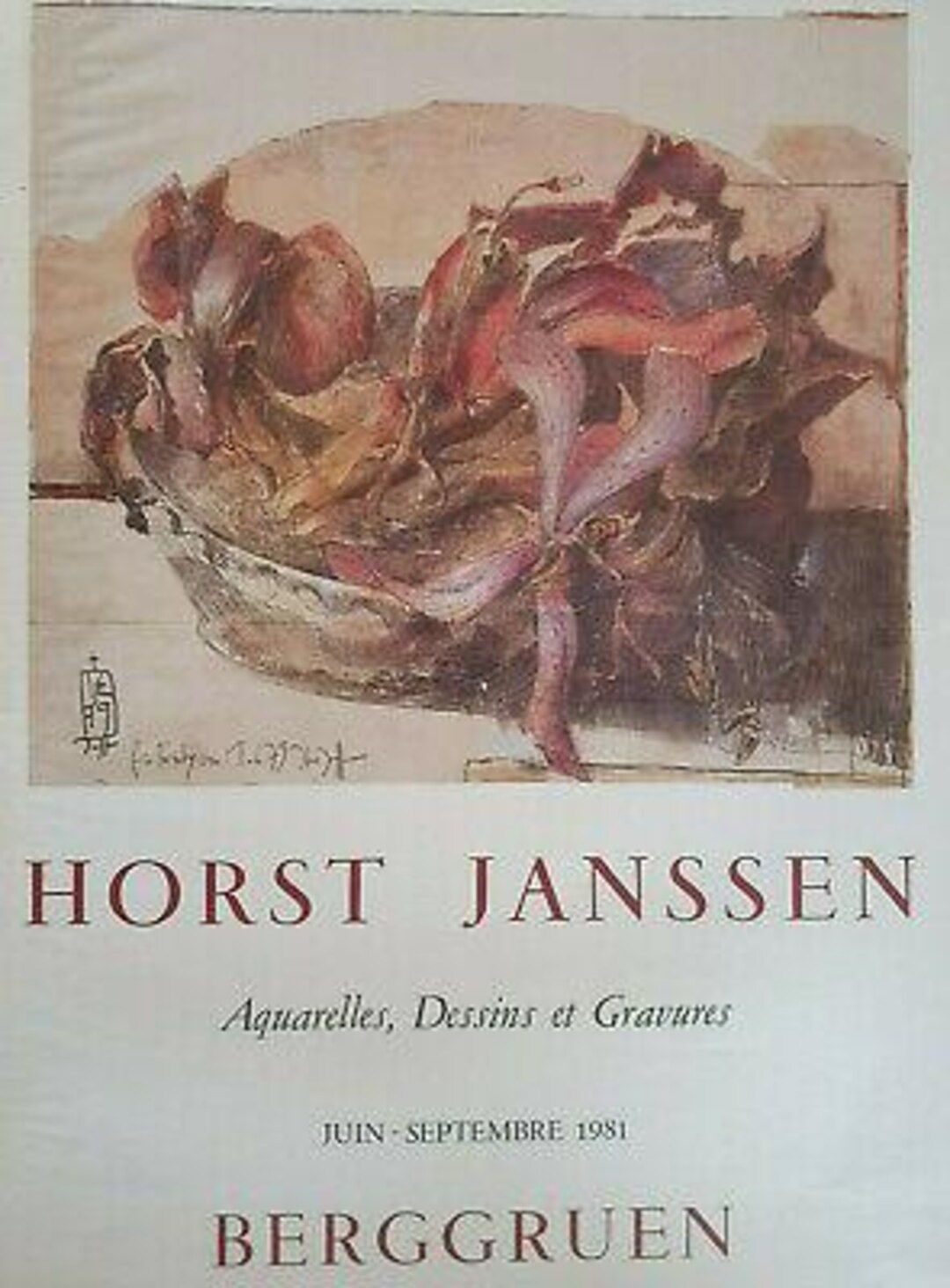 Horst Janssen - Original Exhibition Poster - Paris -1981 - Rare - Etsy