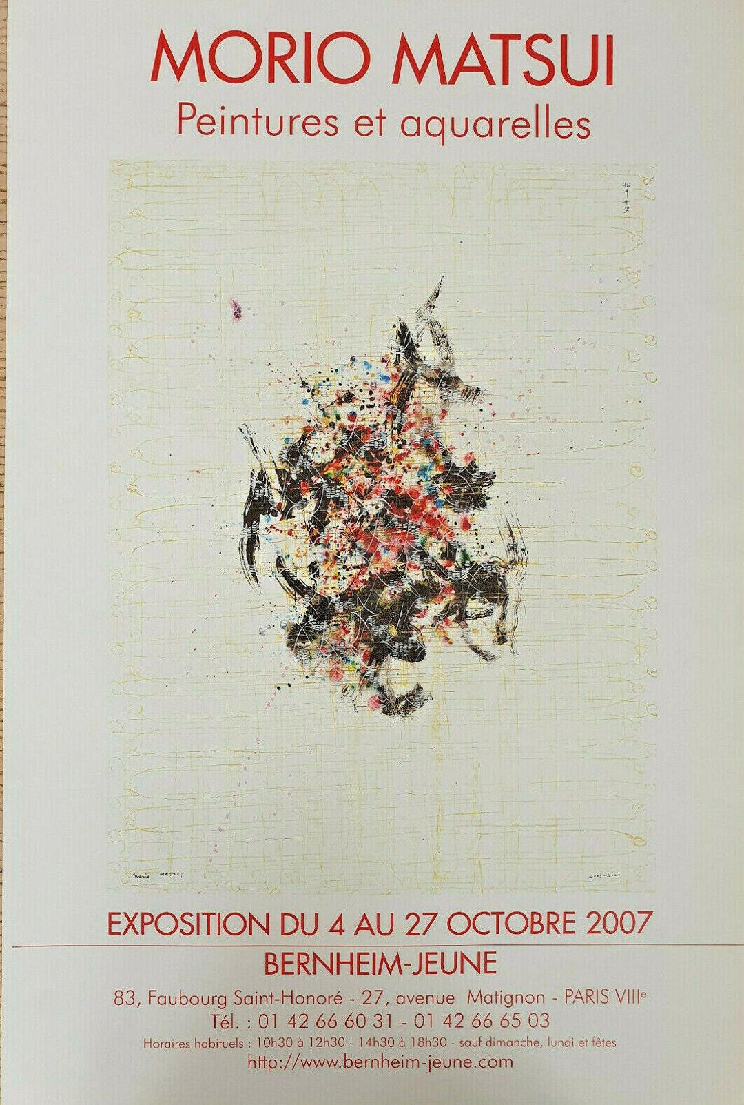 Morio Matsui G.bernheim Young Original Exhibition Poster 2007 - Etsy