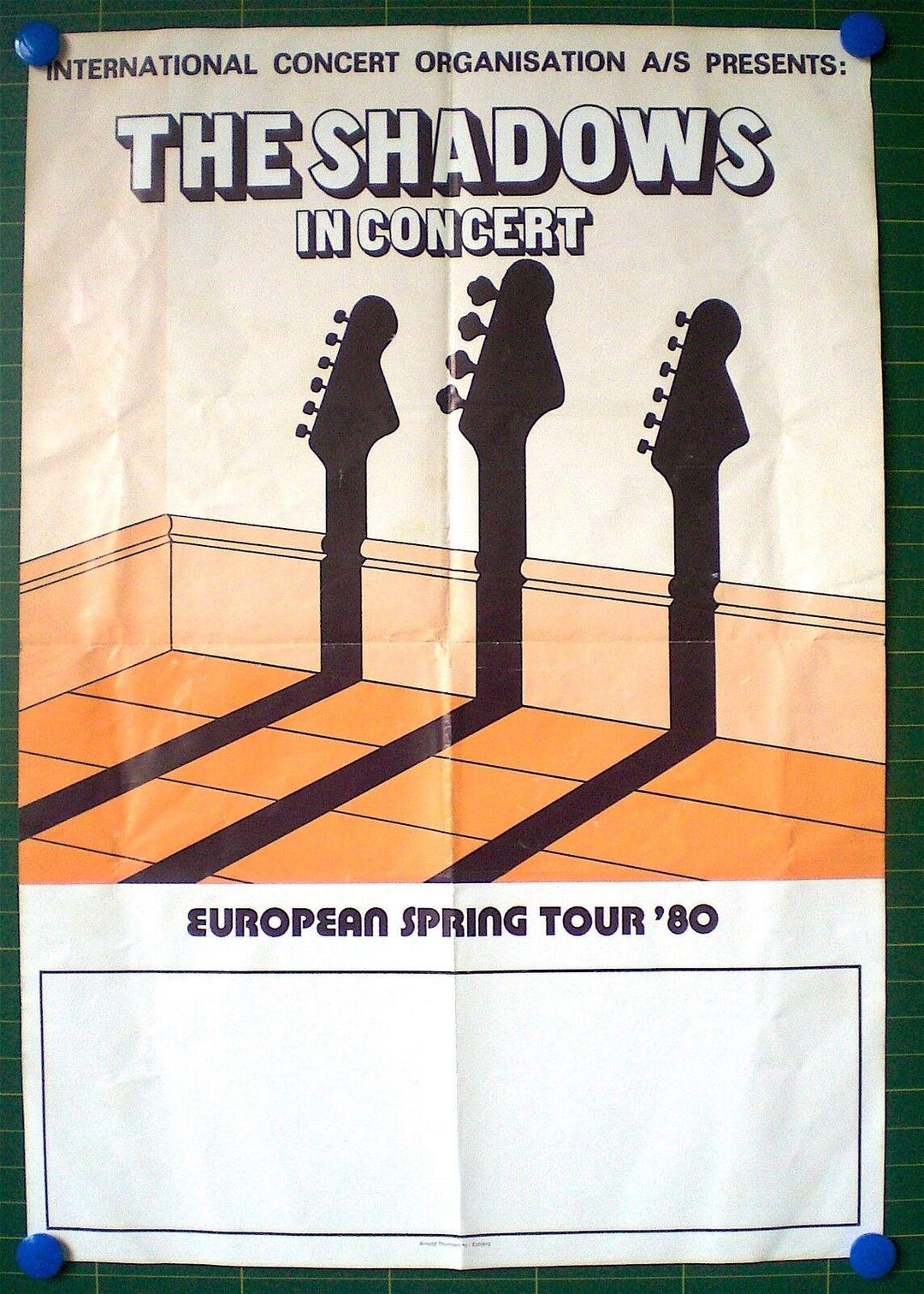 The Shadows Original Concert Poster European Spring Tour Poster 1980 - Etsy