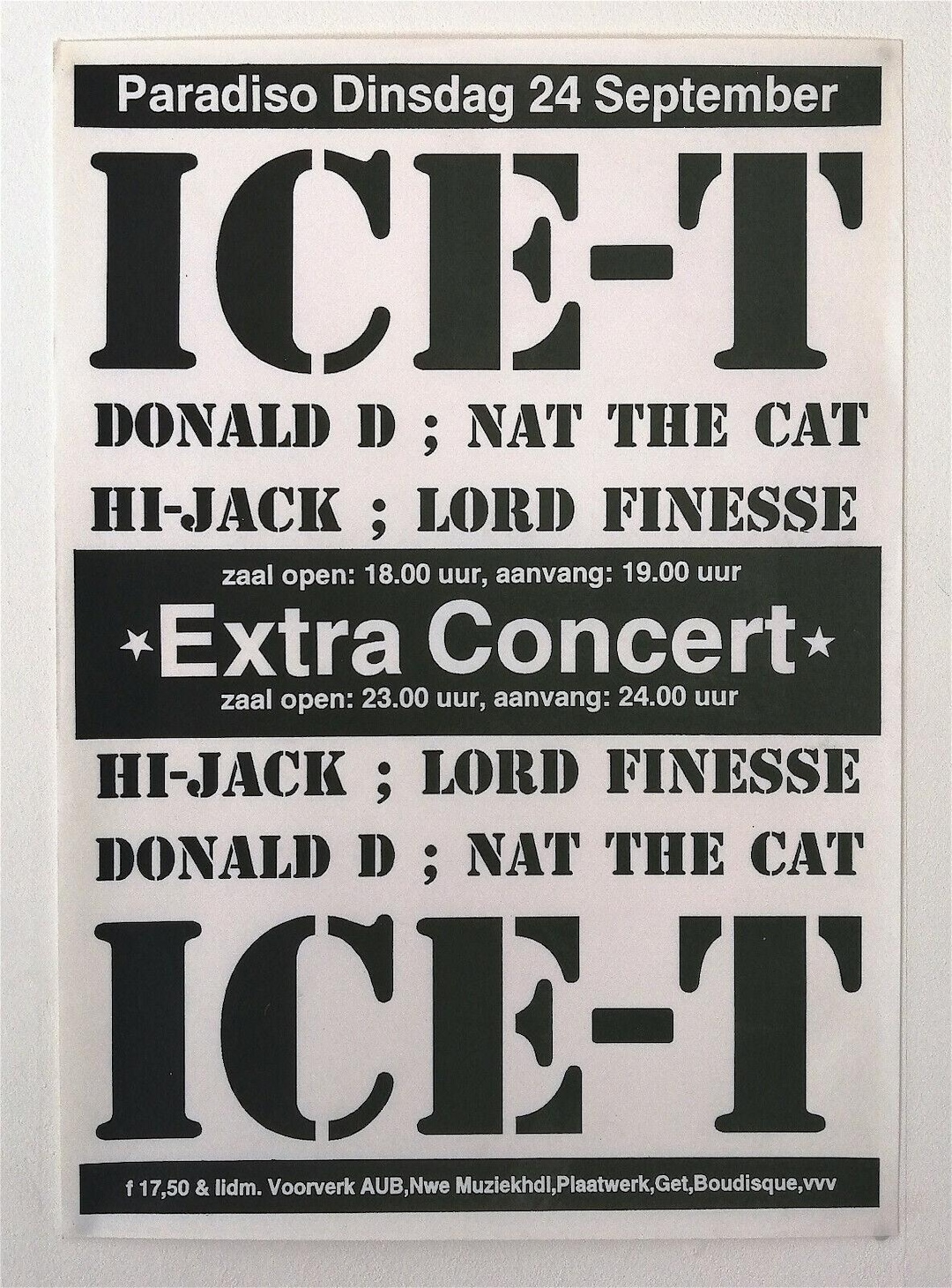 Ice-t – Original Concert Poster – Very Rare – Paradiso Amsterdam ...