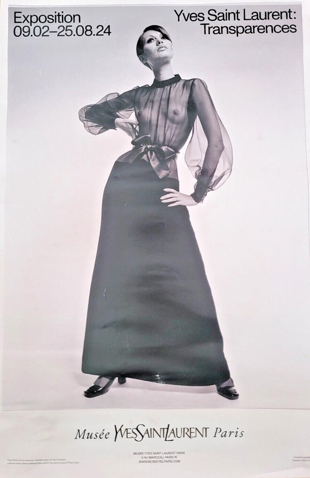 Yves Saint Laurent Original Exhibition Poster Transparences YSL Museum ...