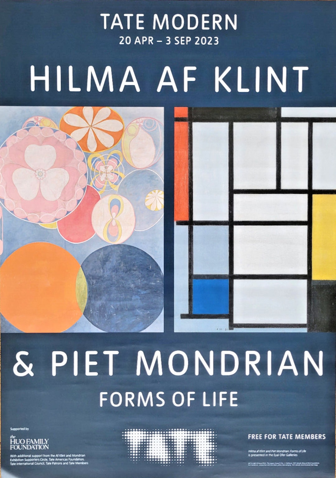Af Klint & Mondrian Poster Original Exhibition Tate Modern London 2023 ...
