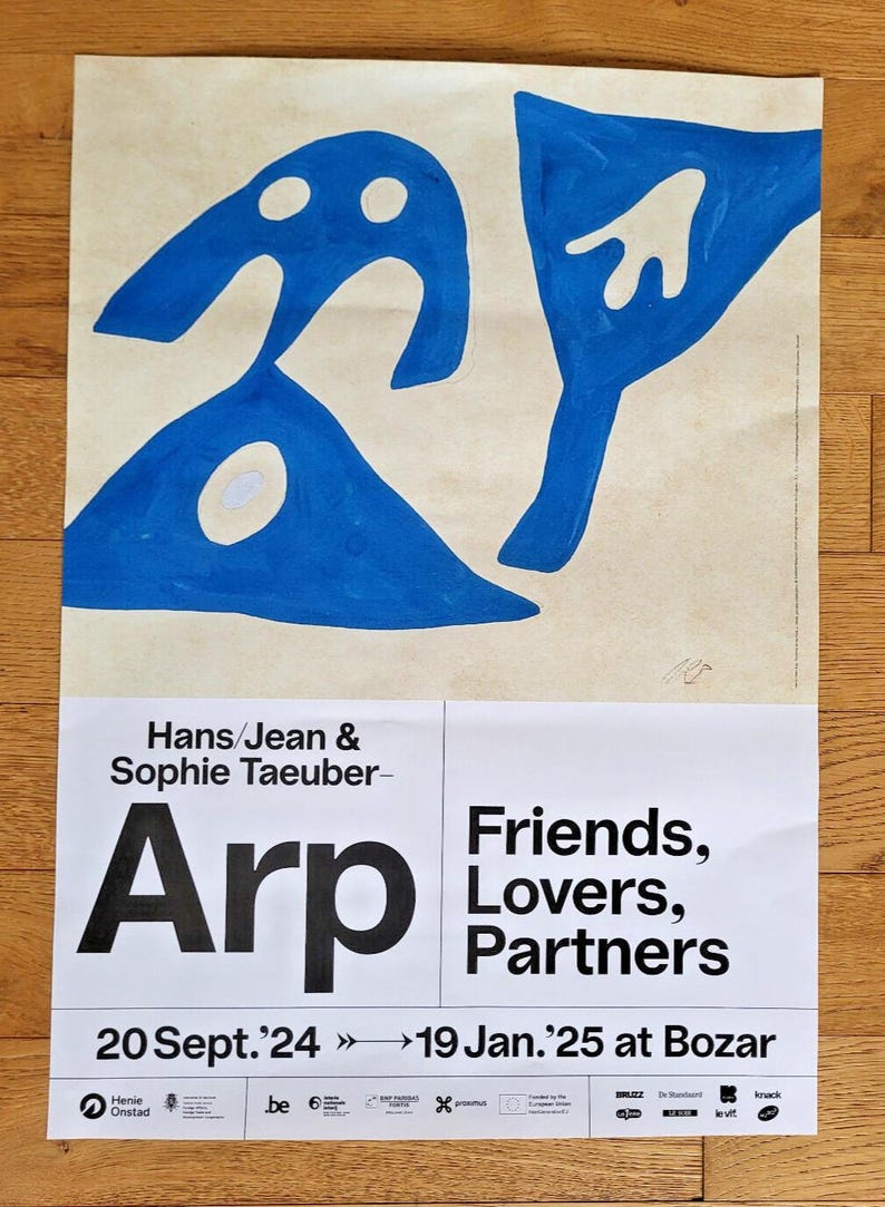 Jean Arp Original Exhibition Poster Bozar Brussels 2024 - Etsy