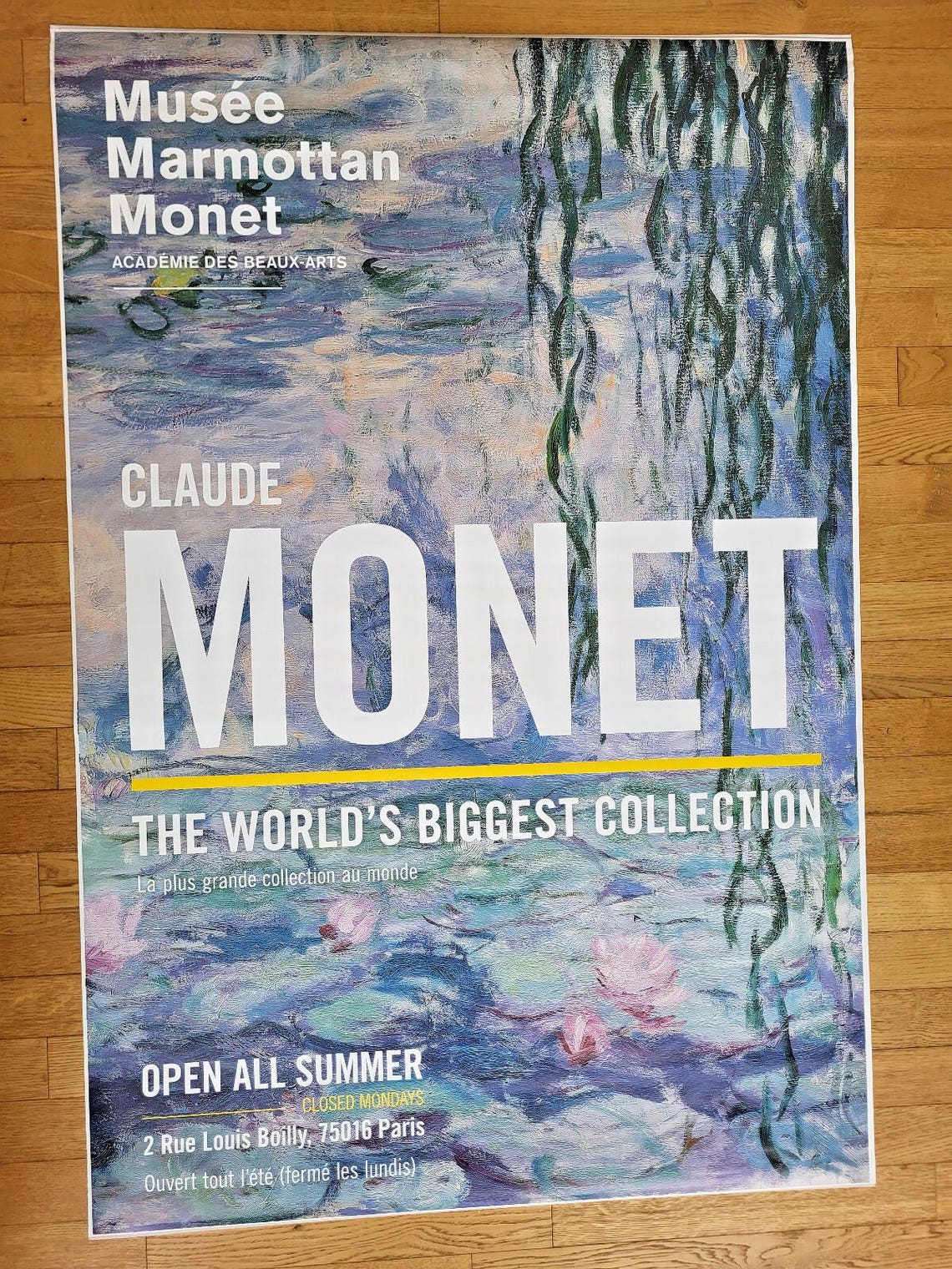 Monet - Original Poster - Nympheas - Musee Monet Marmottan Paris - 69 ...
