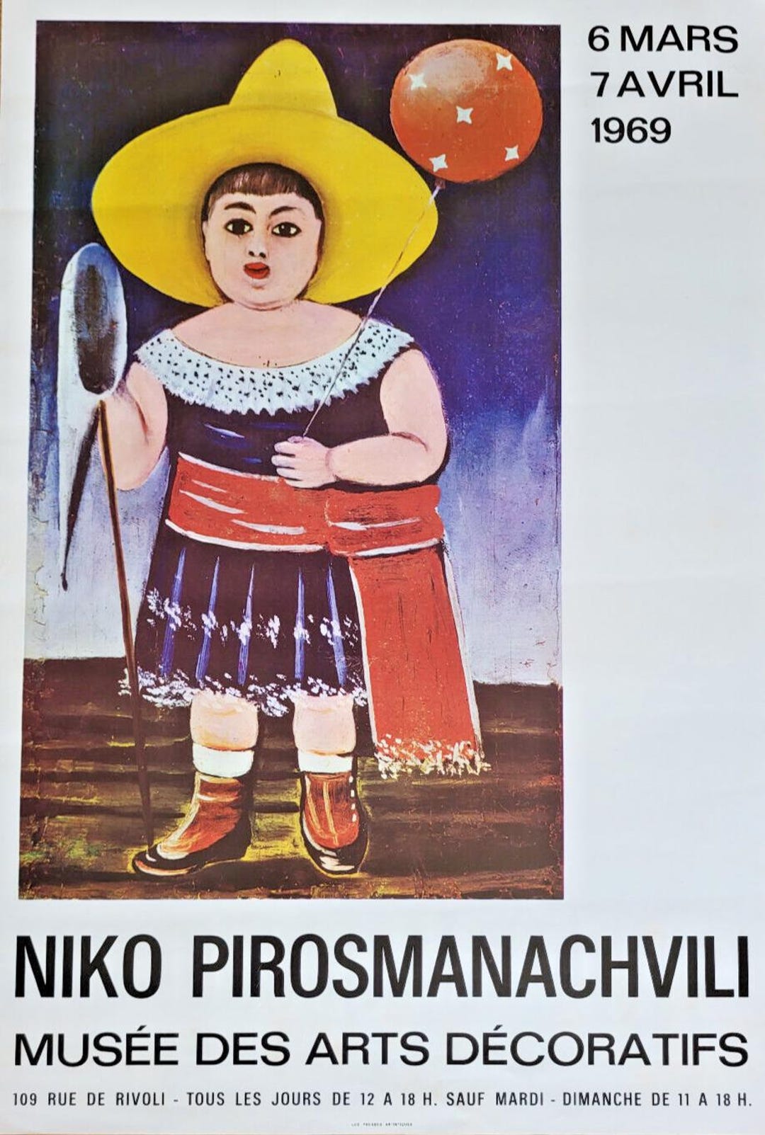 Niko Pirosmani - Poster Original Exhibition - Museum Arts Toppers ...