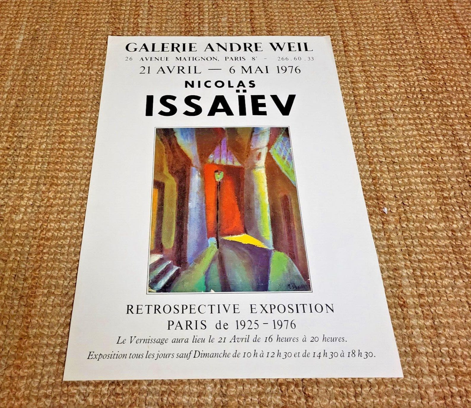 Nicolas Isayev - Poster Original Exposition- G. André Weil Paris Rare ...