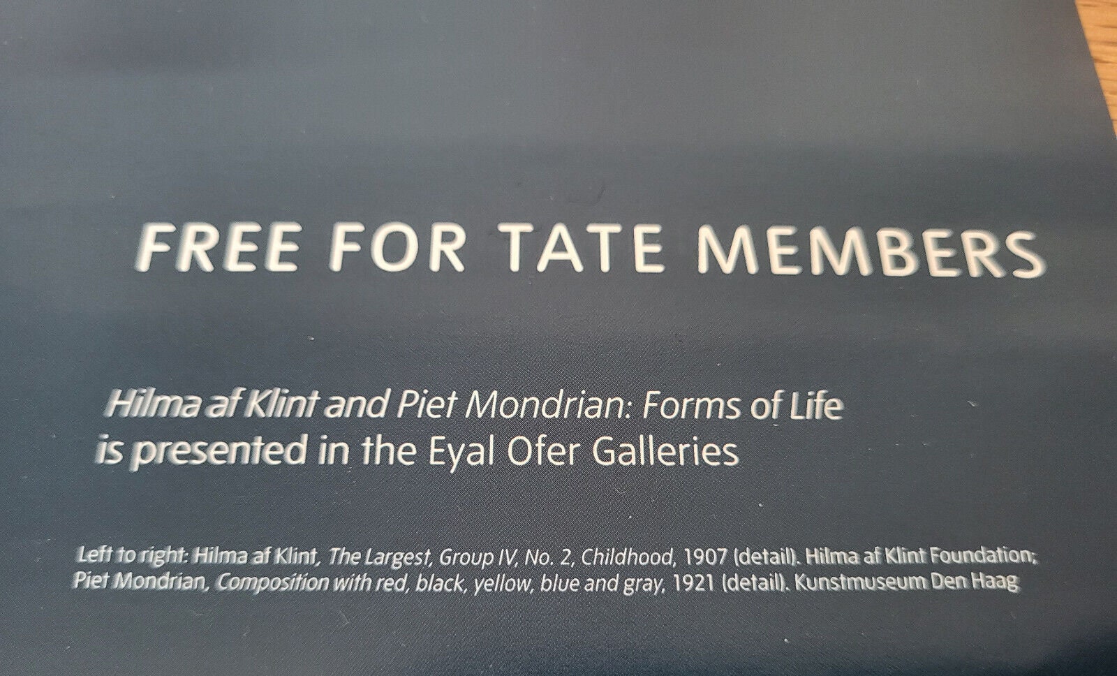 Af Klint & Mondrian - Poster Original Exhibition - Tate Modern London ...