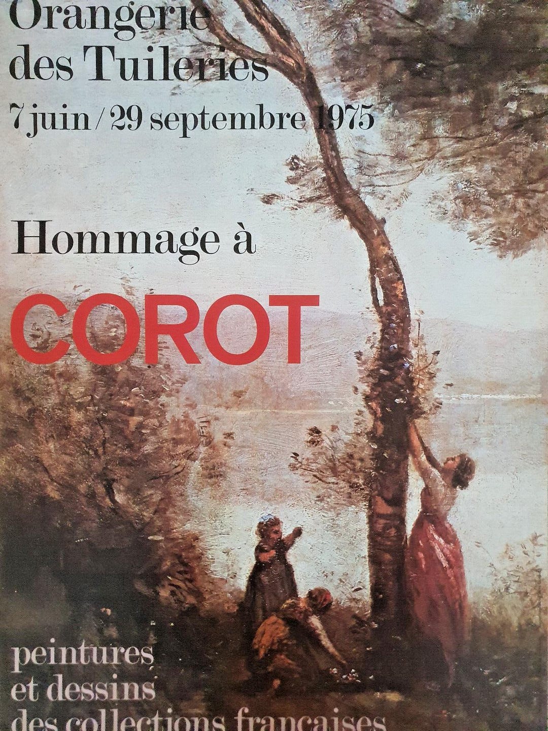 Jean-baptiste Corot Original Exhibition Poster Orangerie 1975 - Etsy