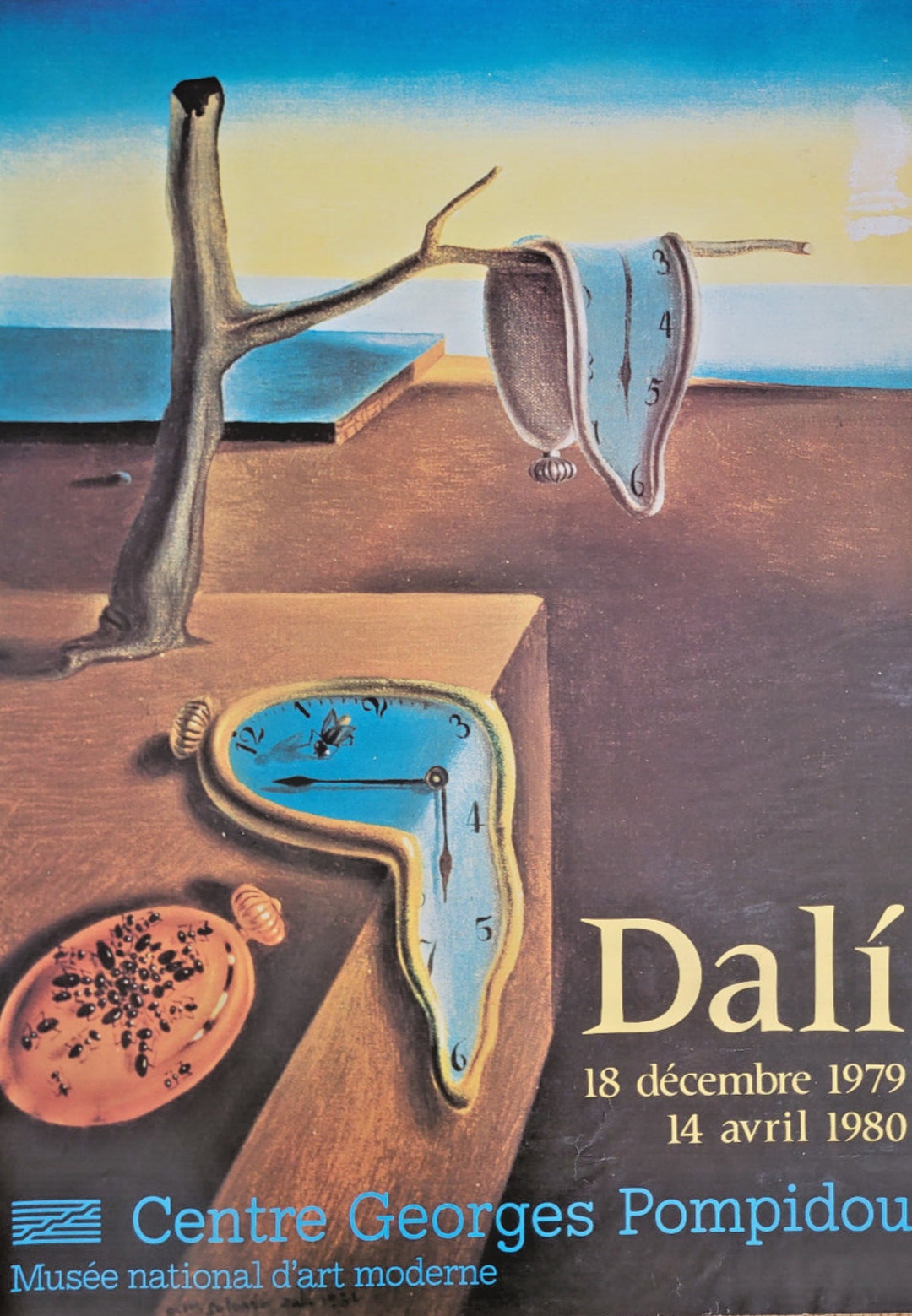 Salvador Dalí Poster Original Exhibition Centre Pompidou Paris 1979 - Etsy