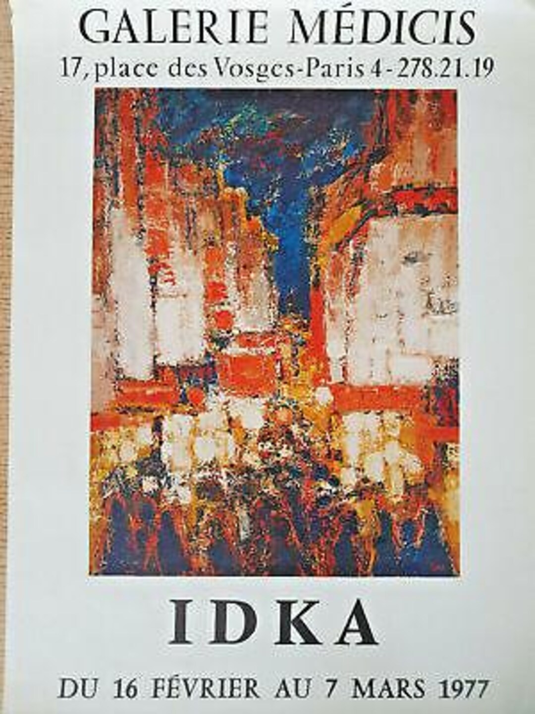 Idka Original Exhibition Poster Gallery Medici Very Rare Poster 1977 - Etsy
