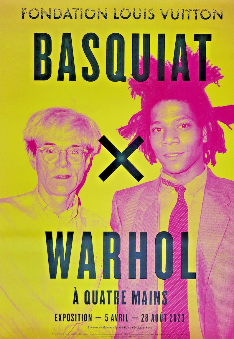 Basquiat X Warhol - Original Exhibition Poster - Vuitton Foundation ...