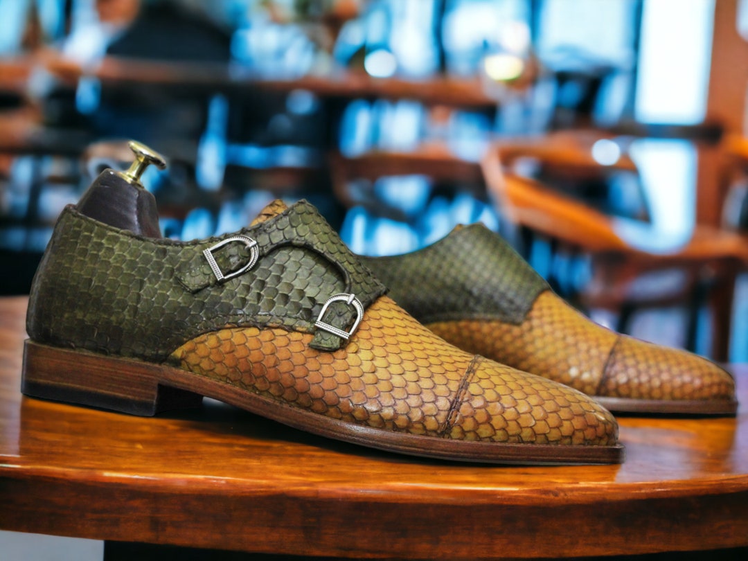 Handmade Men Buckle Shoes | Men Monk Leather Shoes | Men Dress Designer ...