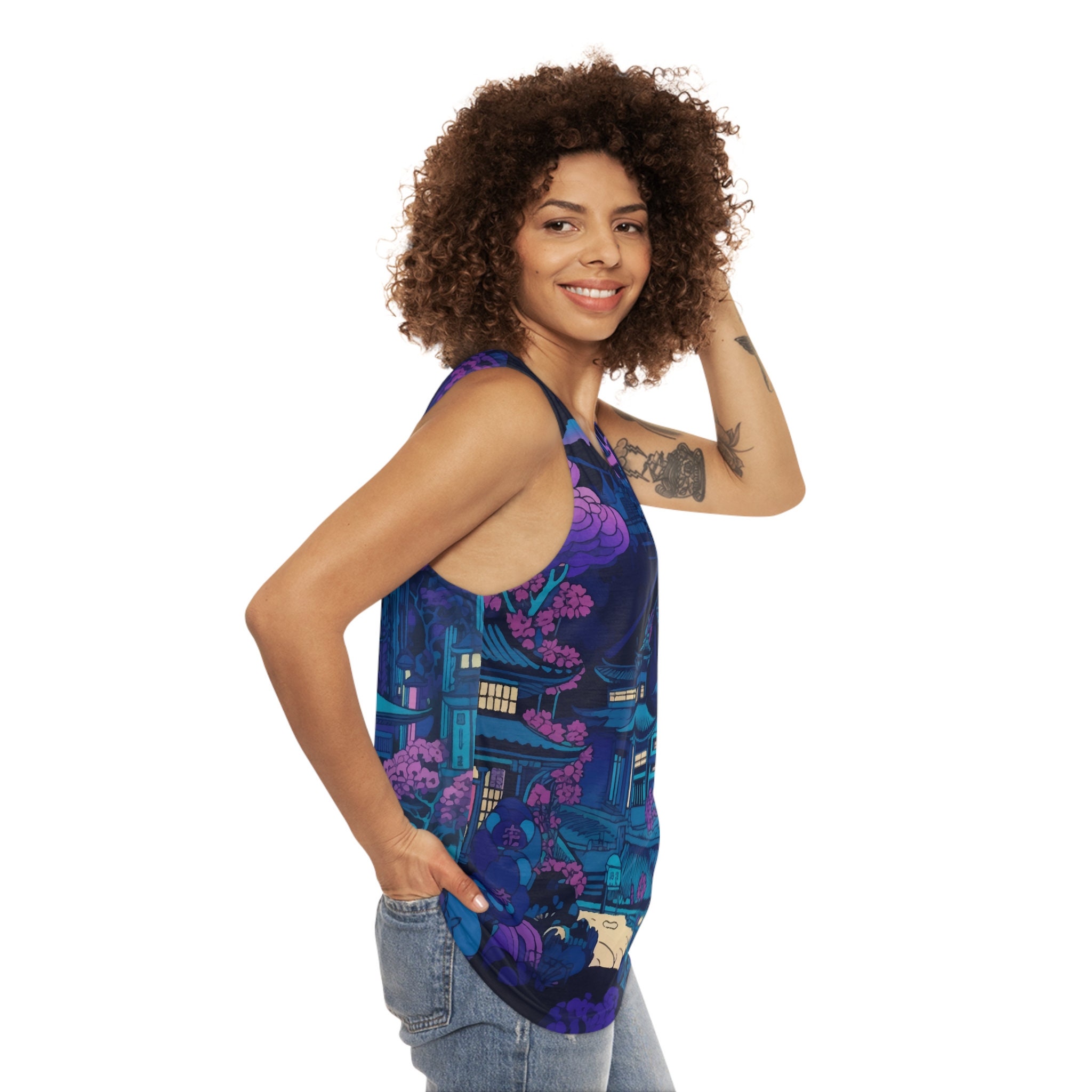 Neon Unisex Tank Top of Japanese Temples sold by Diego Nascimento | SKU ...